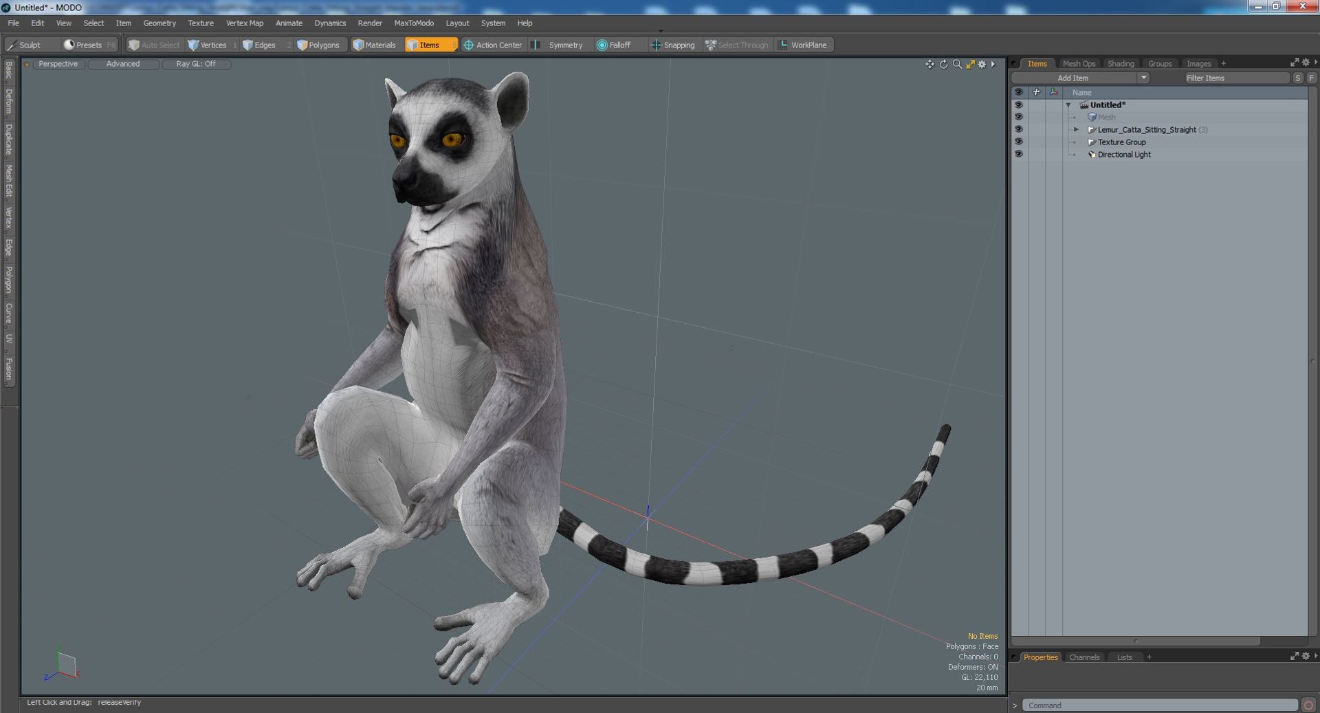 Lemur Catta Sitting Straight 3D Model - TurboSquid 2197050
