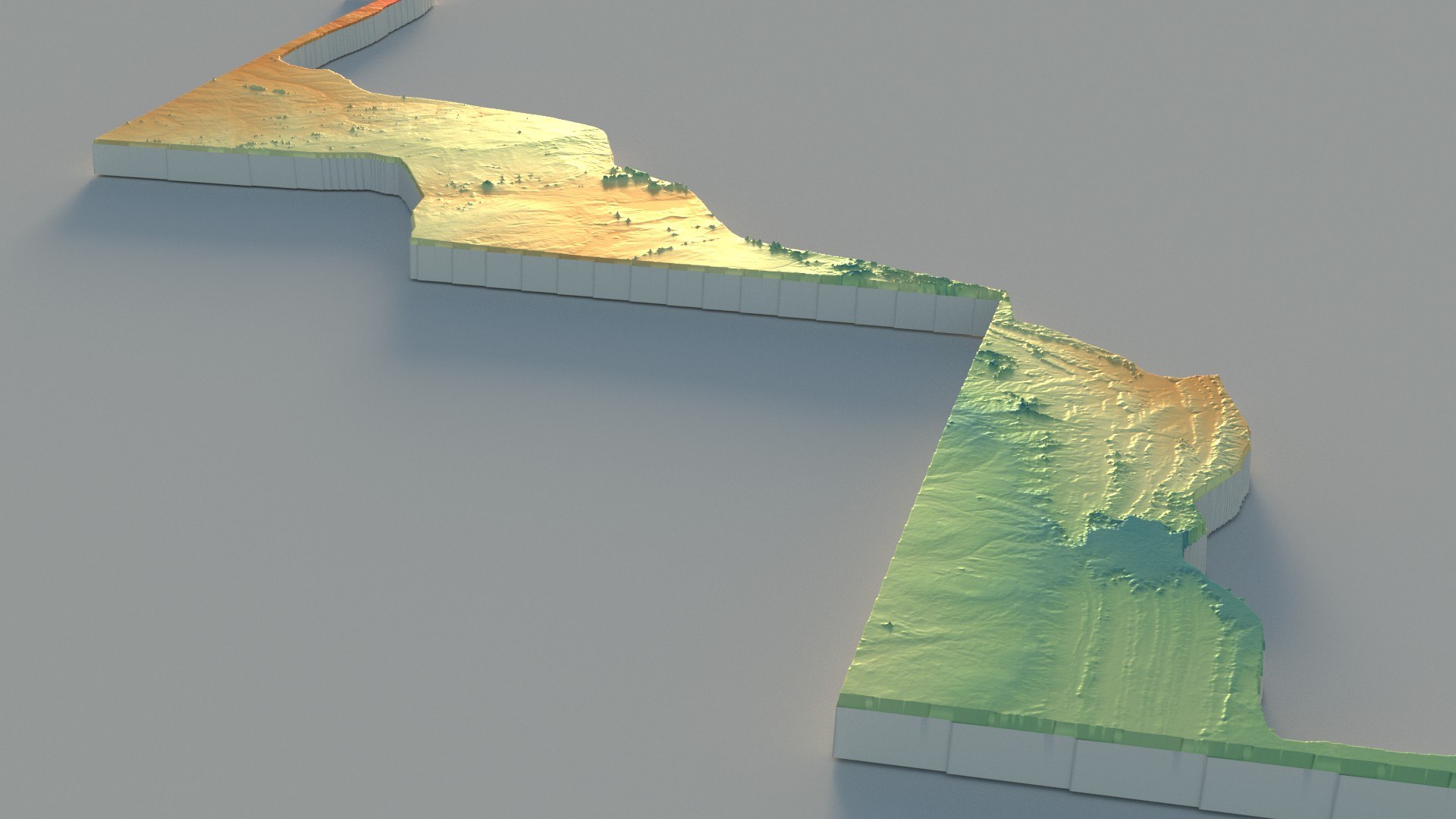 3D Western Sahara Terrain Map - TurboSquid 2337650