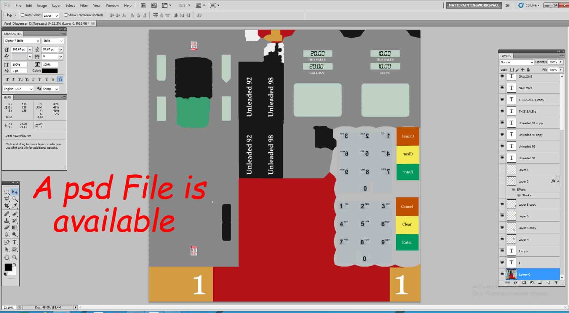 Real Fuel 3D Model - TurboSquid 1516596