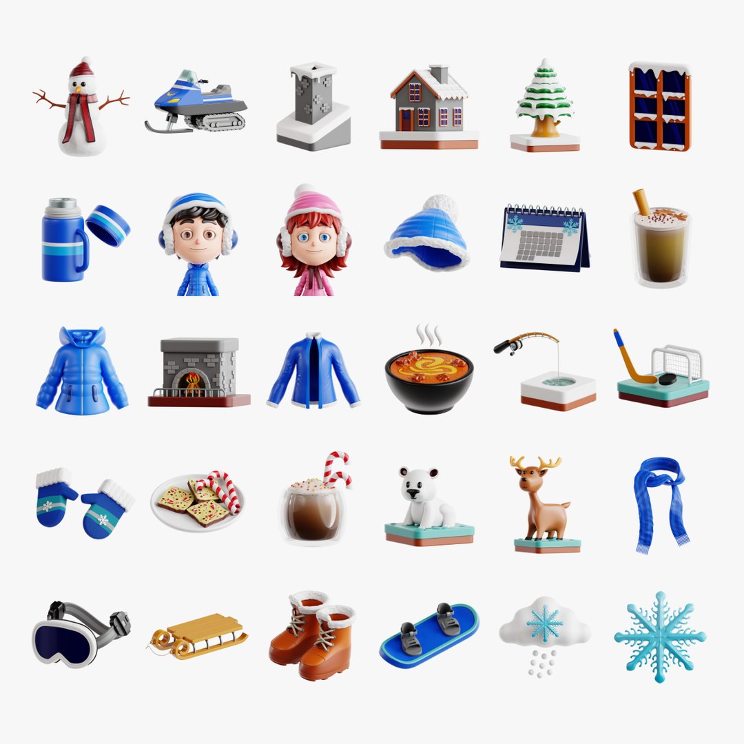 3D Winter Season 3D Collection - TurboSquid 2302865