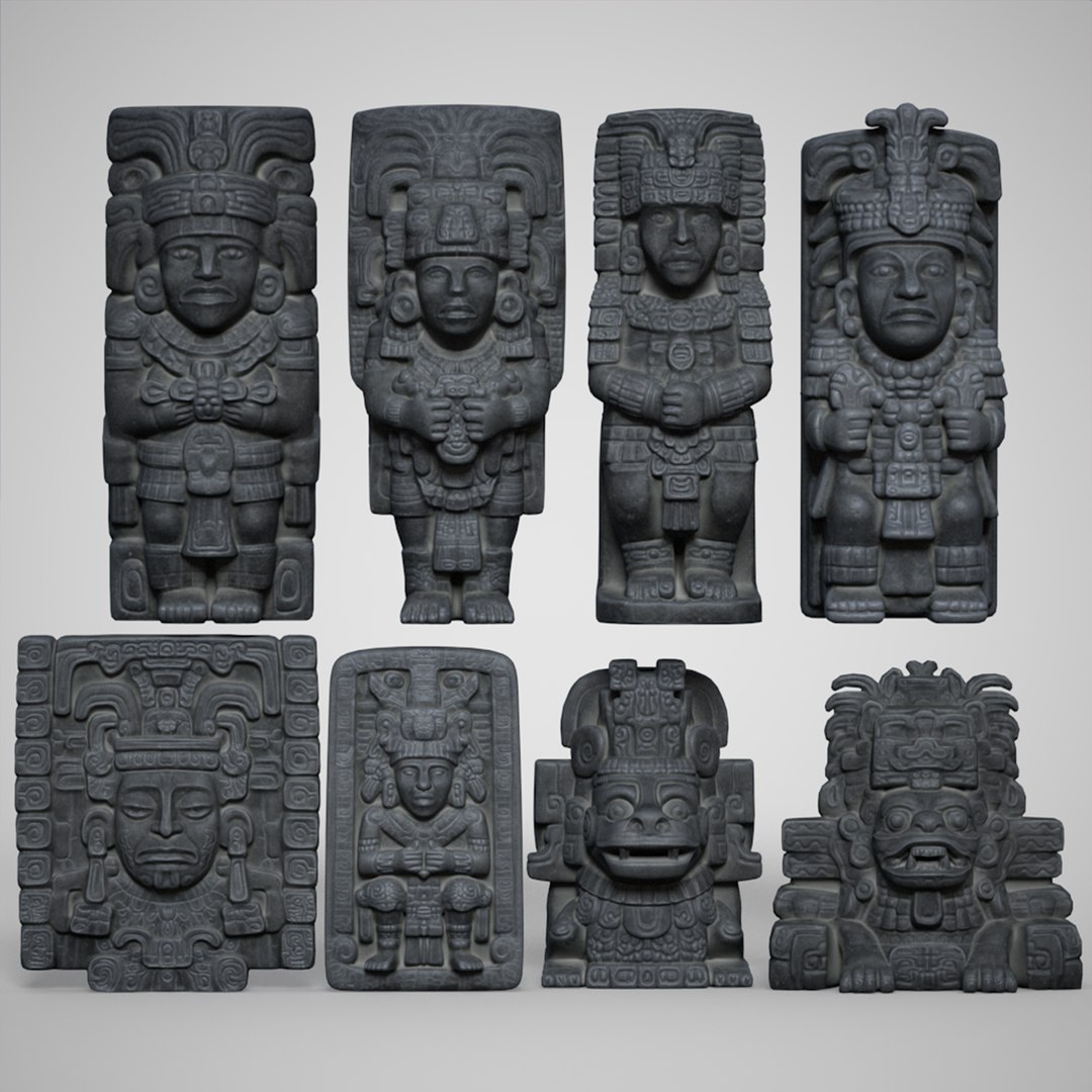 8 Mayan Statues - 241210 Model - TurboSquid 2322730