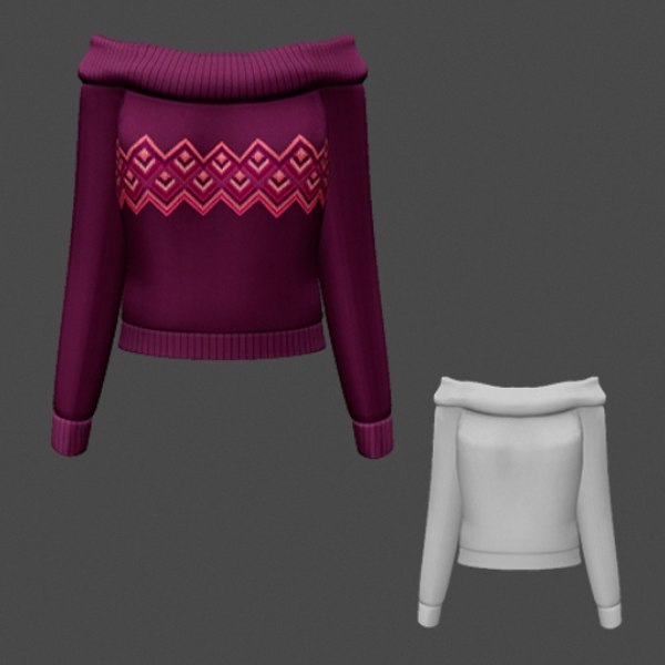 3ds sweater purple