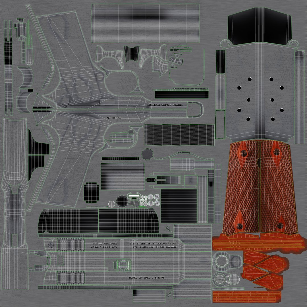 Colt 1911 Pistol 3d Model