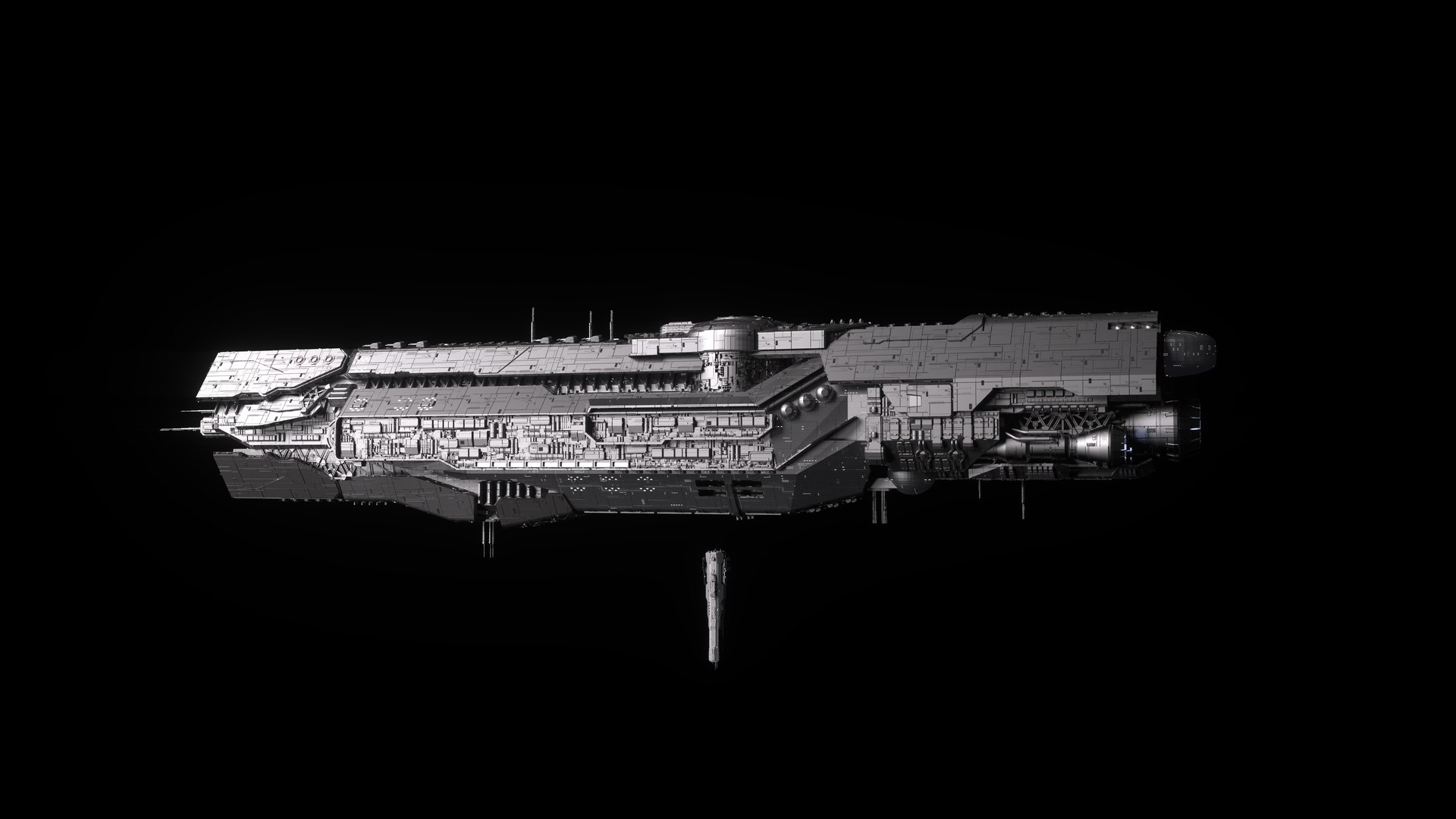 Infinity Super Carrier Spaceship 3D Model - TurboSquid 2352403
