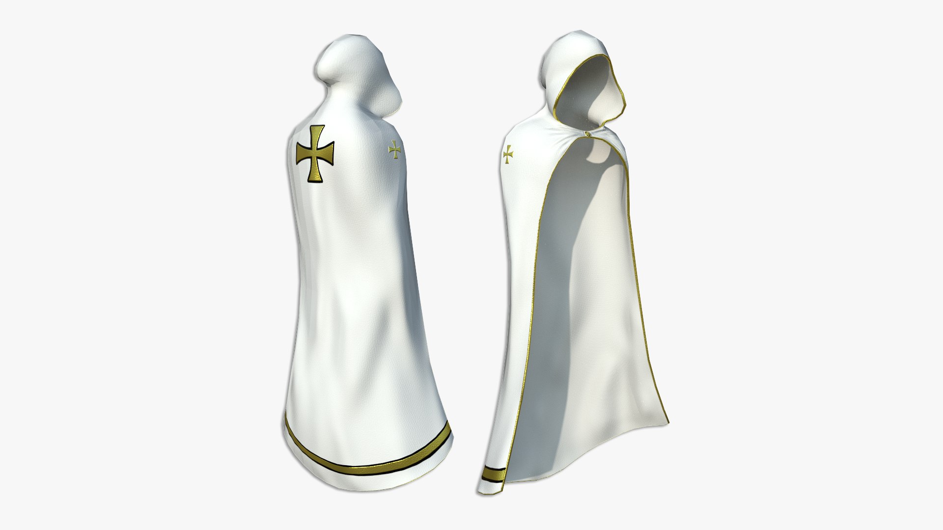 3D Medieval Cloak A16 Holy - Fantasy Character Design Model ...