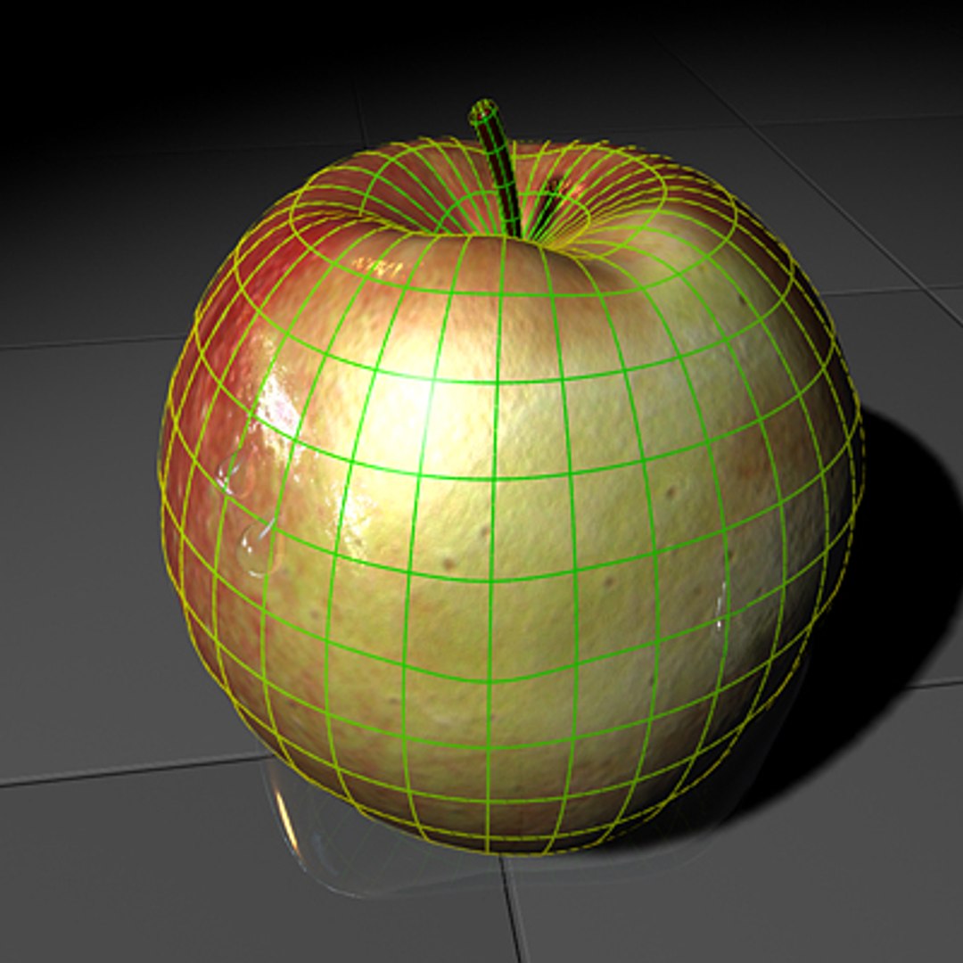 3d Model Of Apple Fruit
