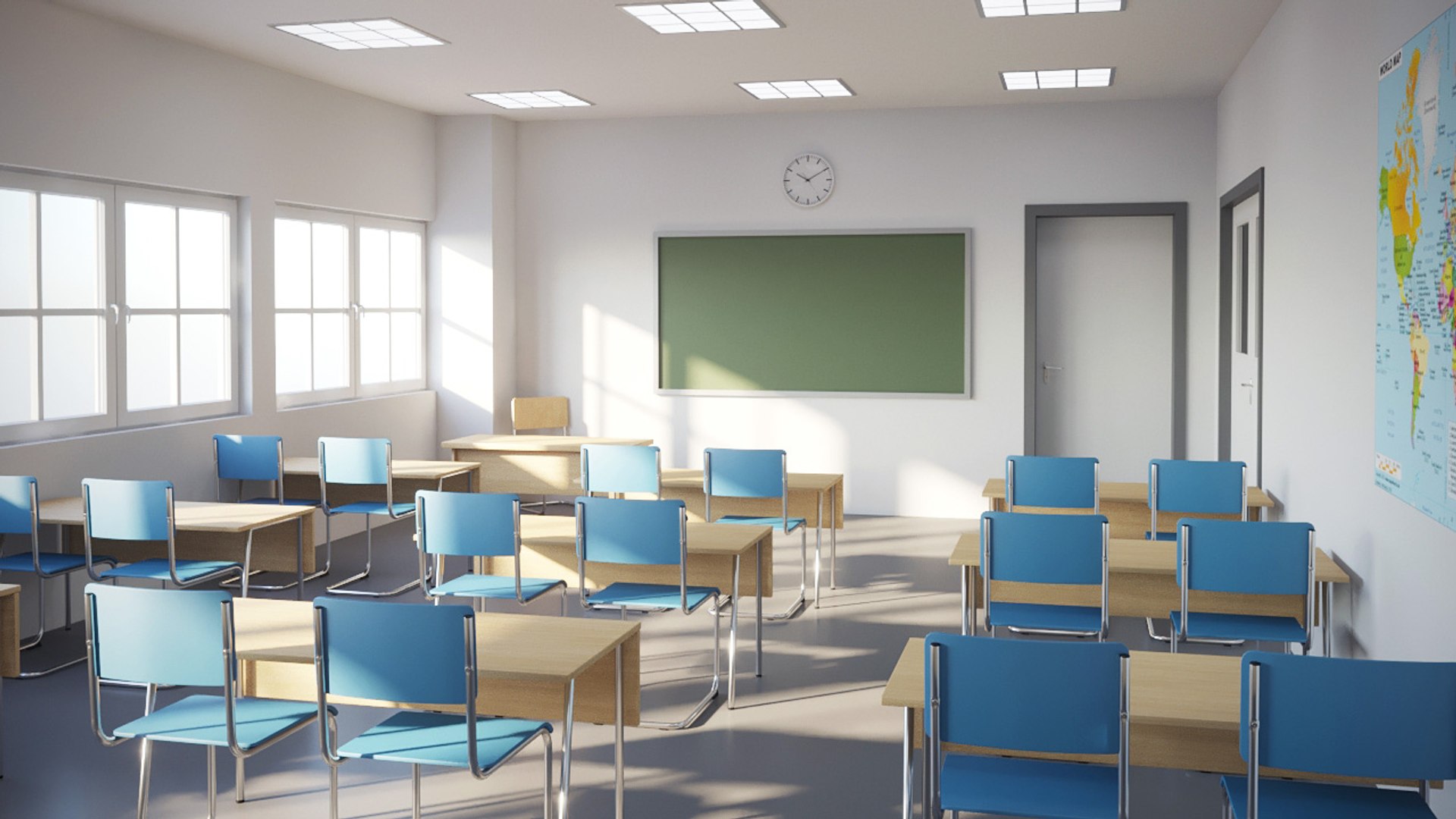 3d Realistic Classroom Model