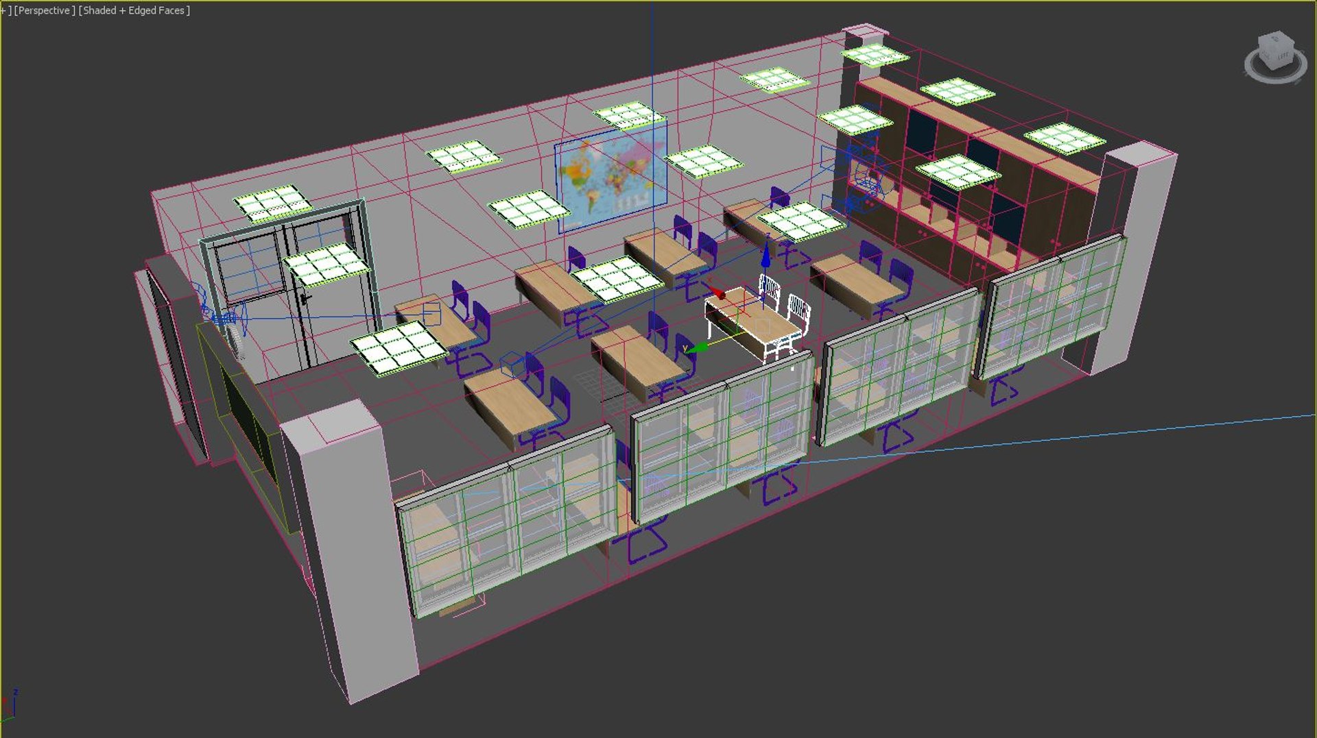3d Realistic Classroom Model
