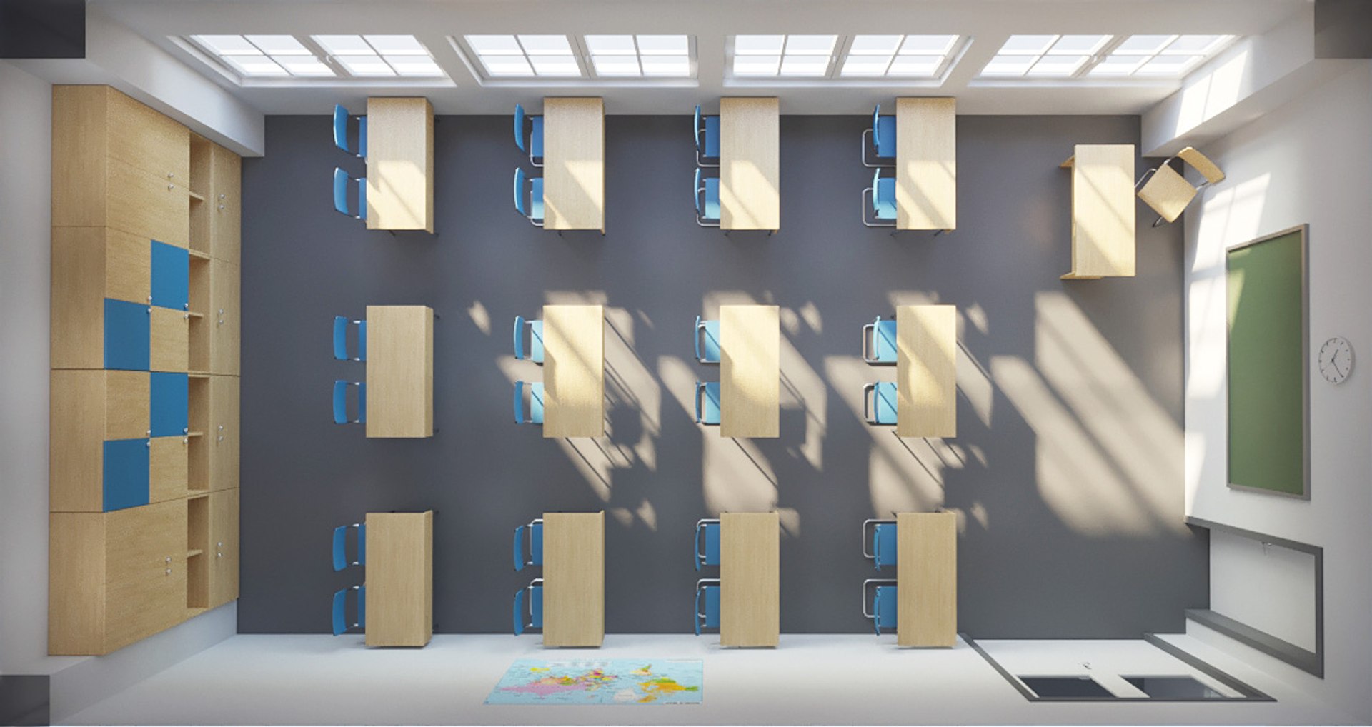 3d Realistic Classroom Model