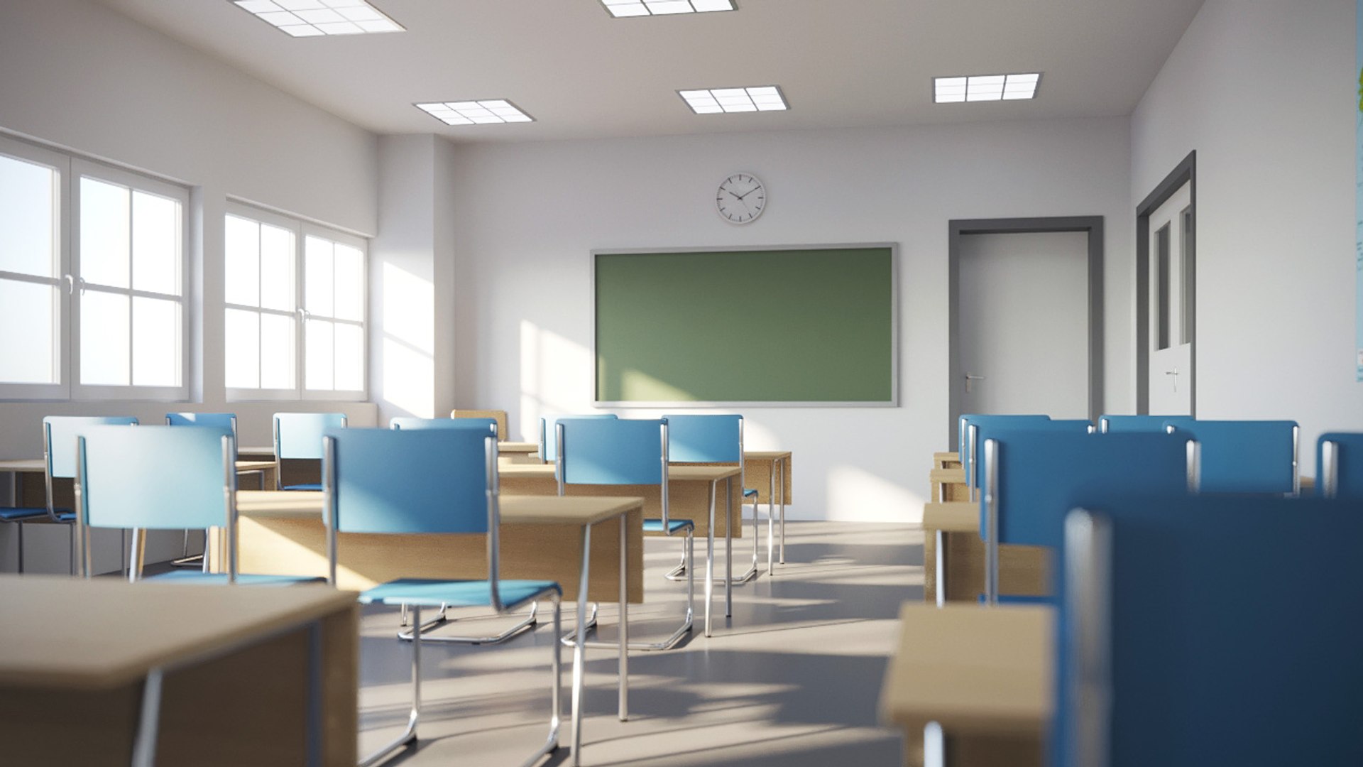 3d Realistic Classroom Model