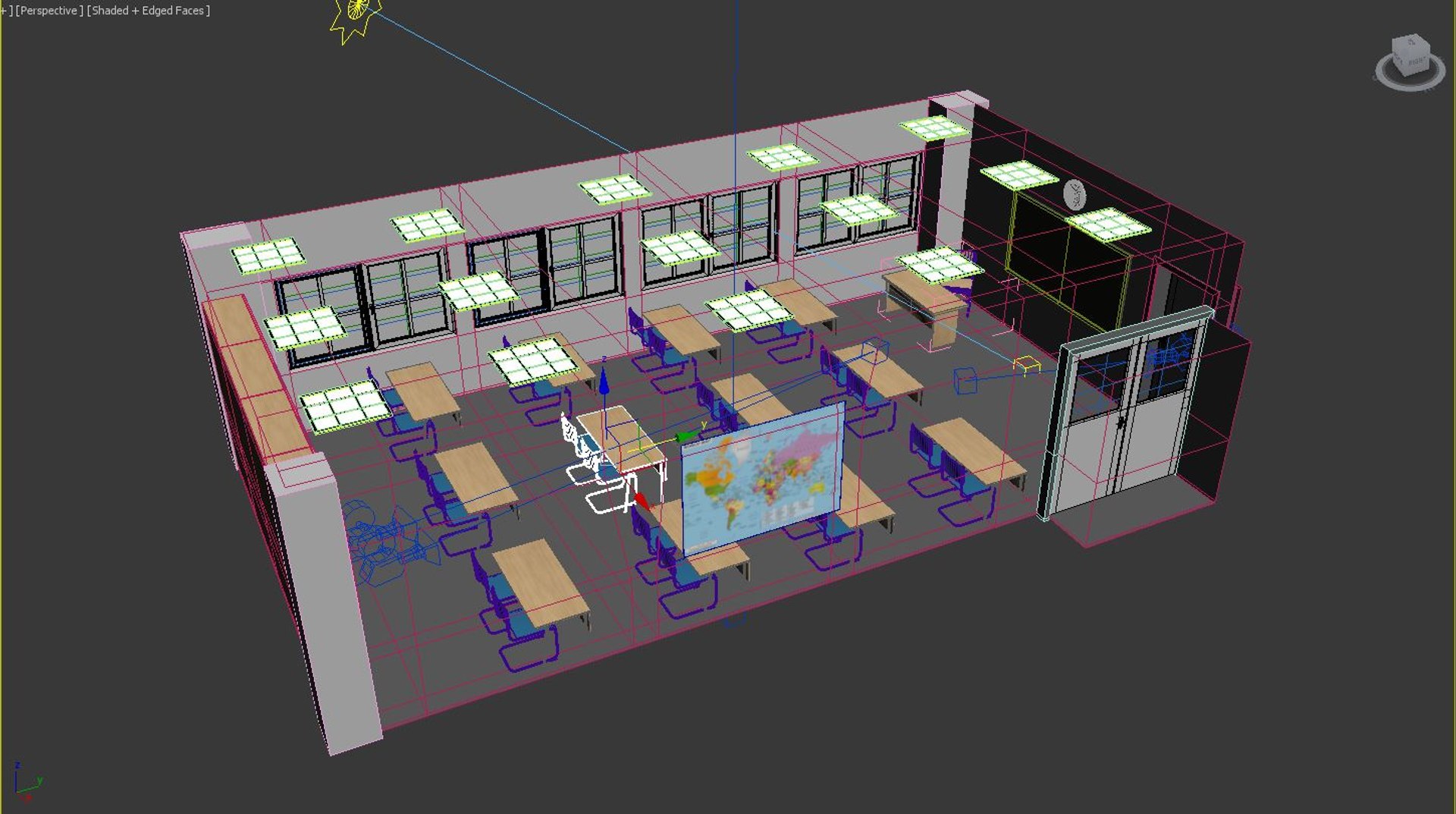 3d Realistic Classroom Model