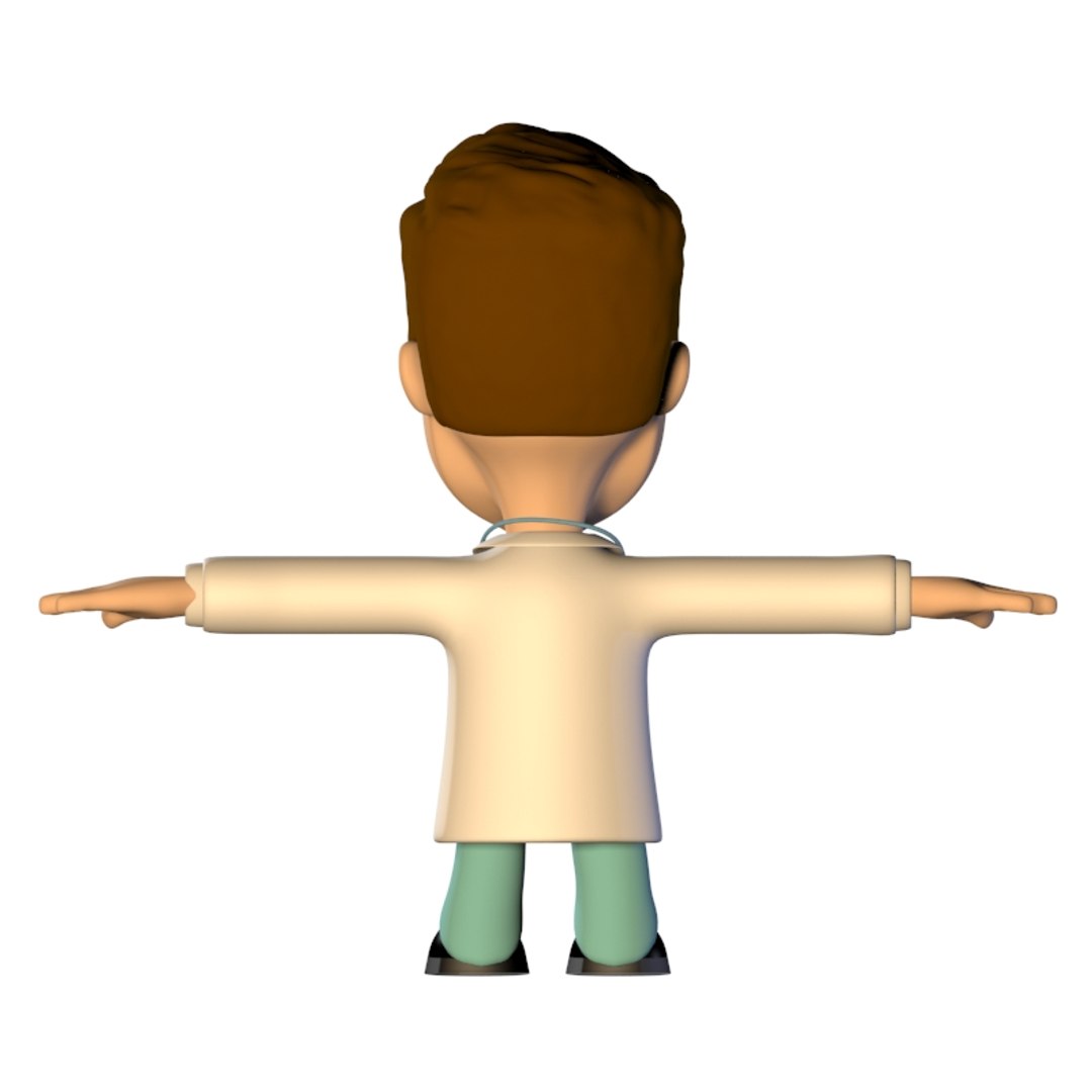 Dr Doctor Cute Cartoon 3D Model - TurboSquid 1464977