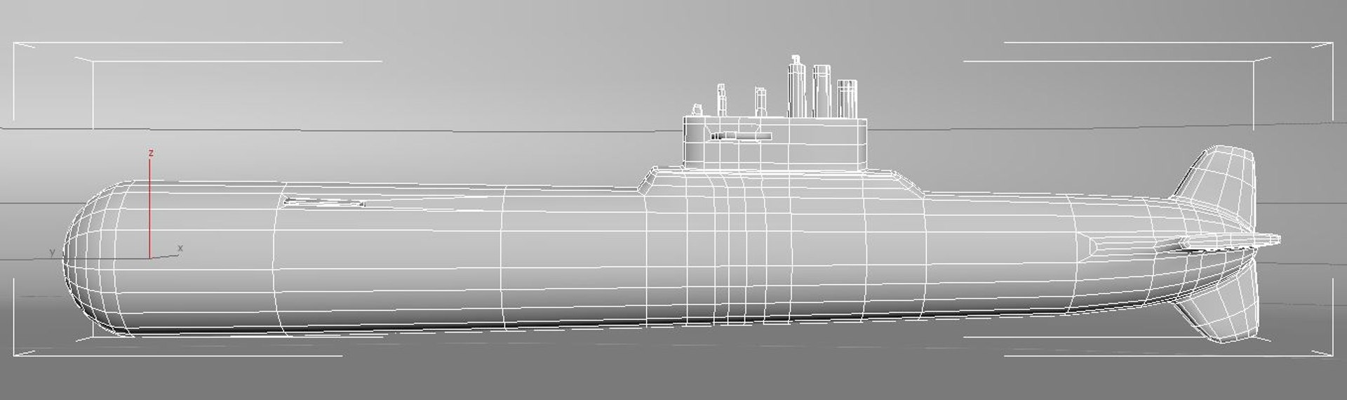 3d model submarine