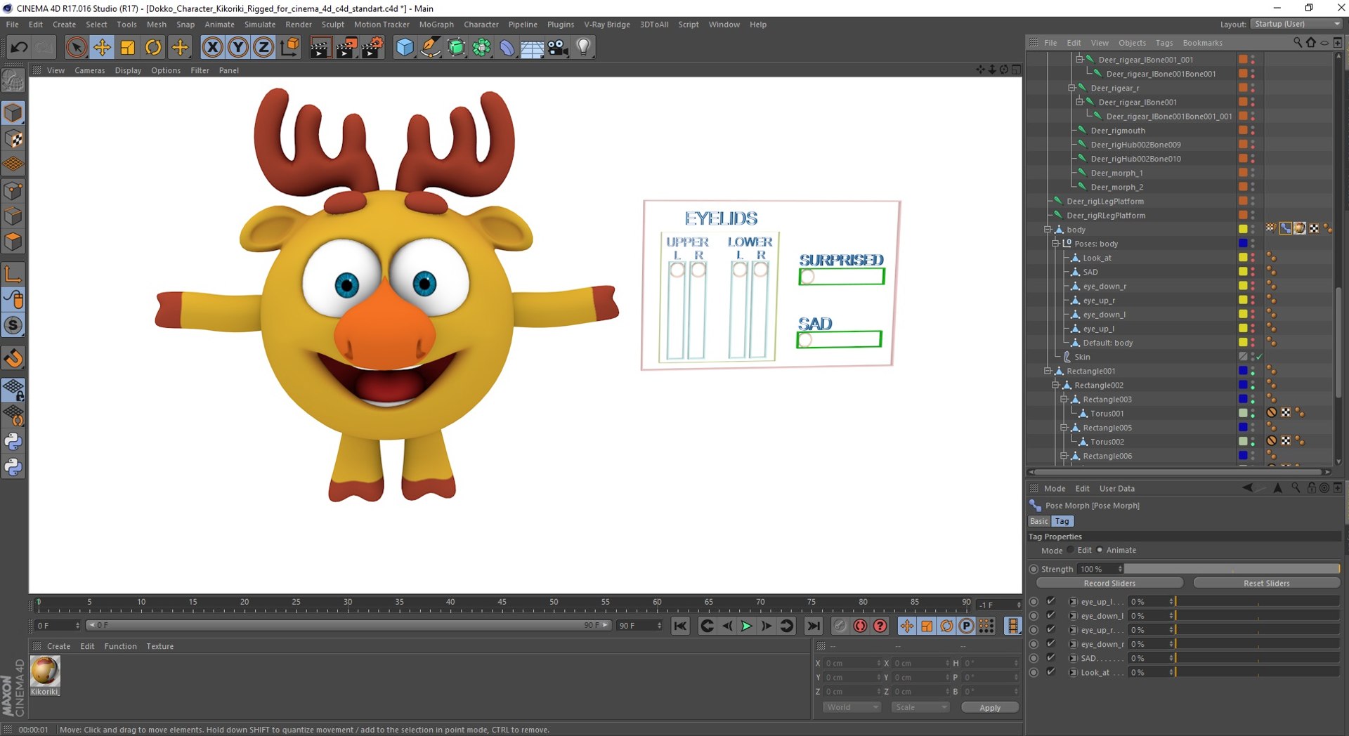 Dokko Character Kikoriki Rigged For Cinema 4D 3D - TurboSquid 2211408