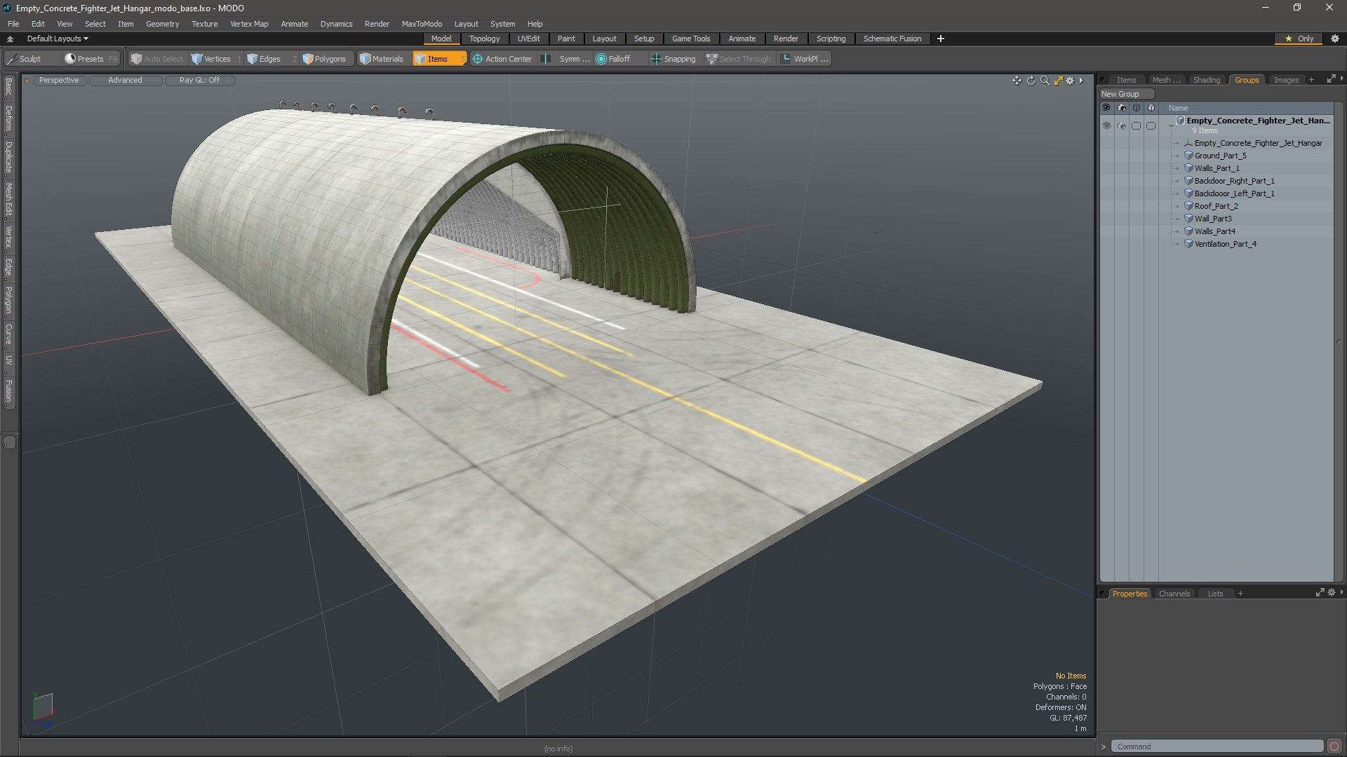 Empty Concrete Fighter Jet Hangar 3D Model - TurboSquid 2342483