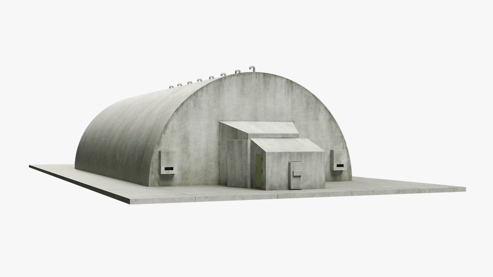 Empty Concrete Fighter Jet Hangar 3D Model - TurboSquid 2342483