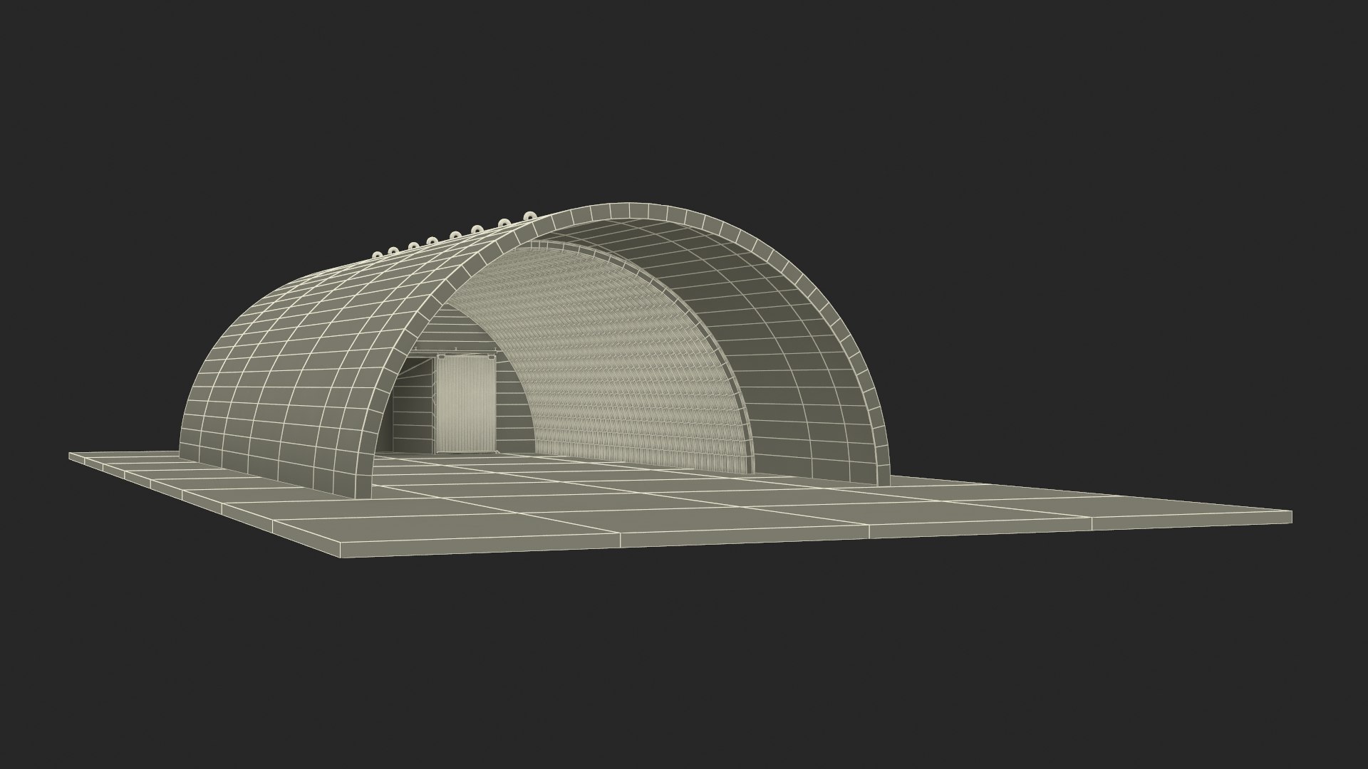 Empty Concrete Fighter Jet Hangar 3D Model - TurboSquid 2342483