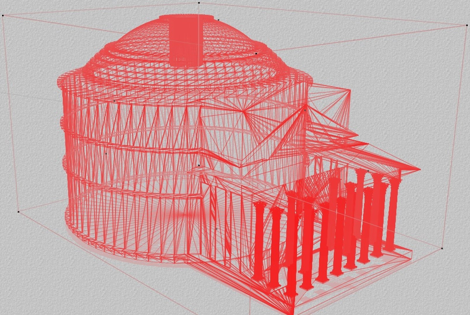 3d Obj Ancient Roman Pantheon