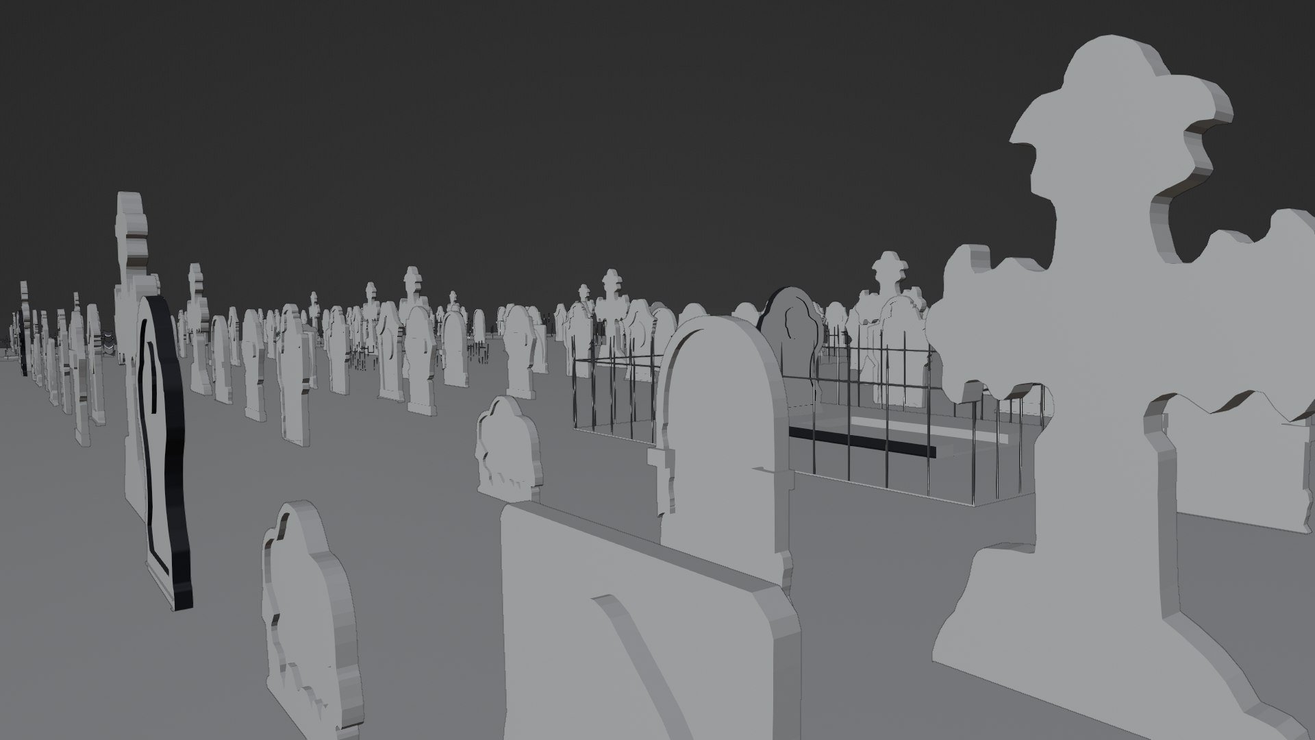 3D Cemetery Model - TurboSquid 2130220