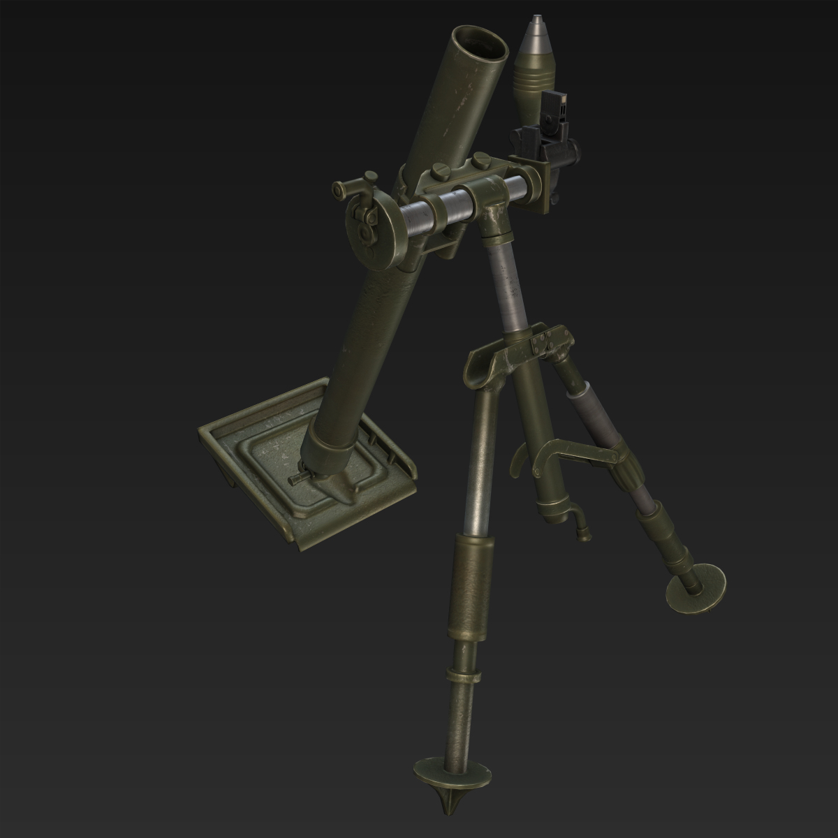 m2 mortar 3d model