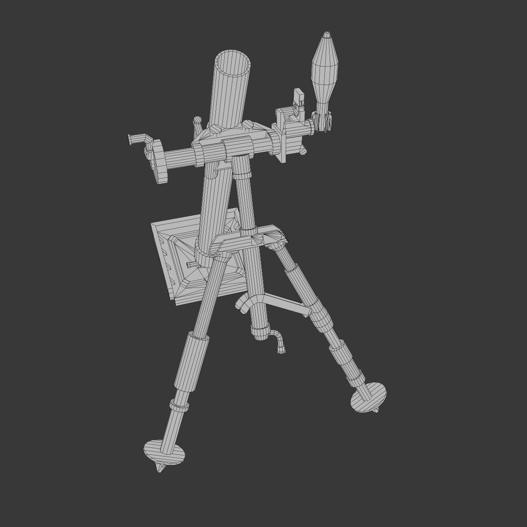 M2 Mortar 3d Model
