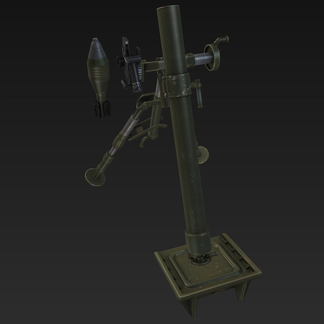 M2 Mortar 3d Model