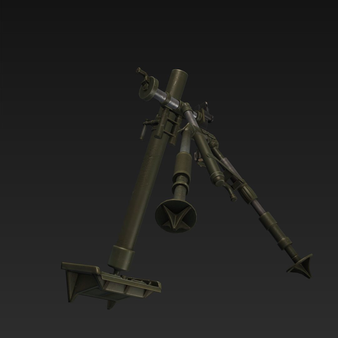m2 mortar 3d model