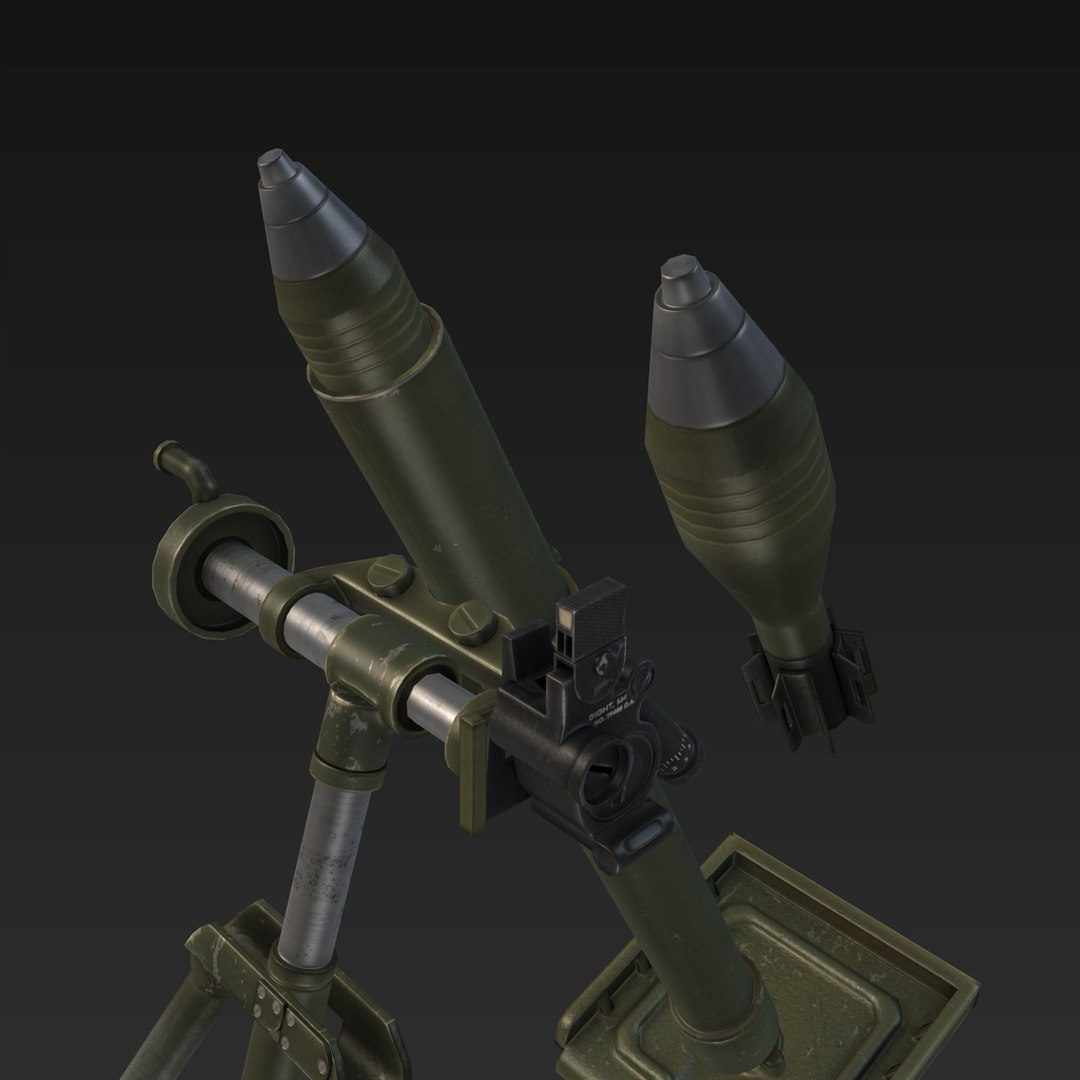M2 Mortar 3d Model