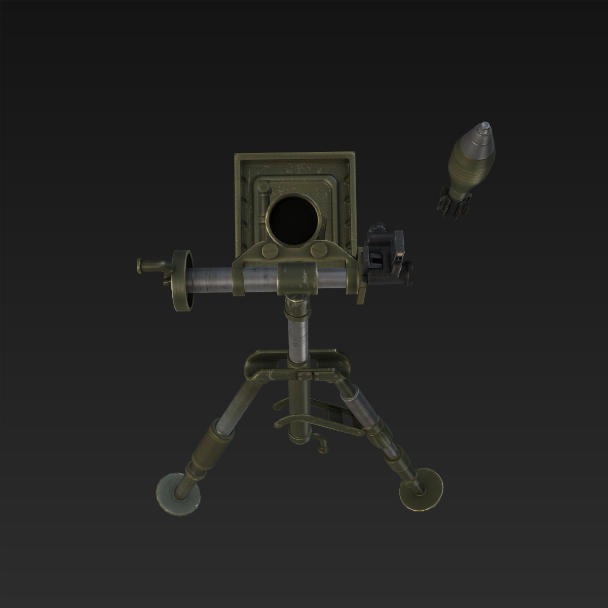 m2 mortar 3d model