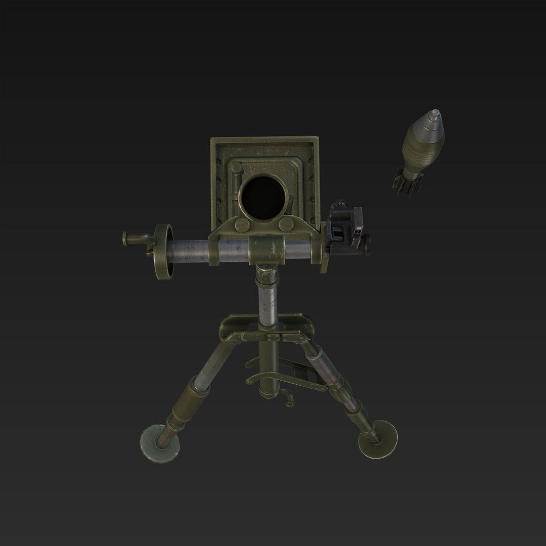 M2 Mortar 3d Model