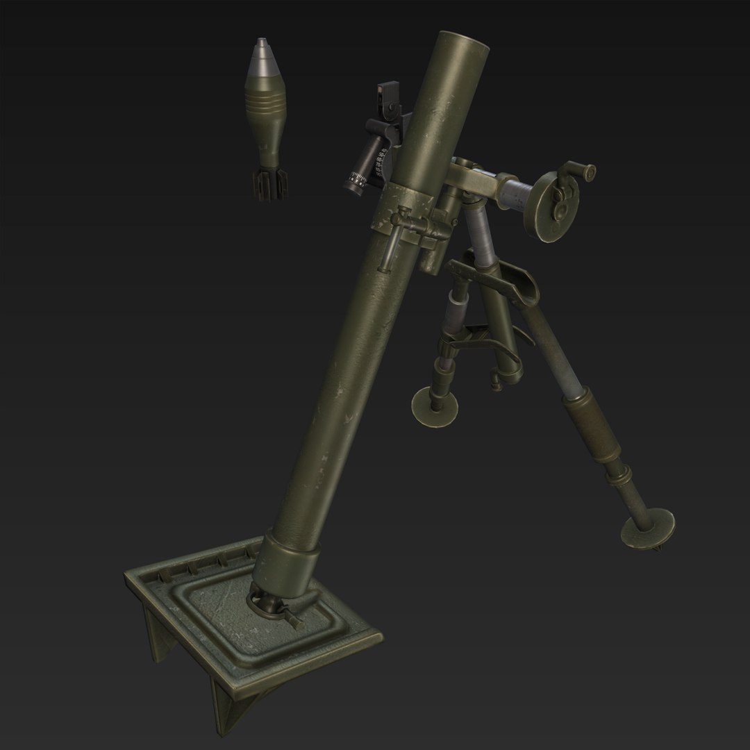 M2 Mortar 3d Model