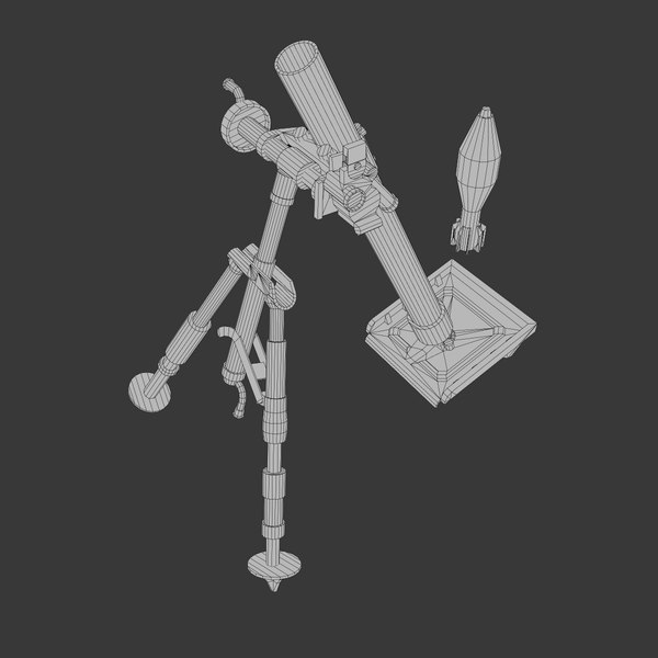 m2 mortar 3d model