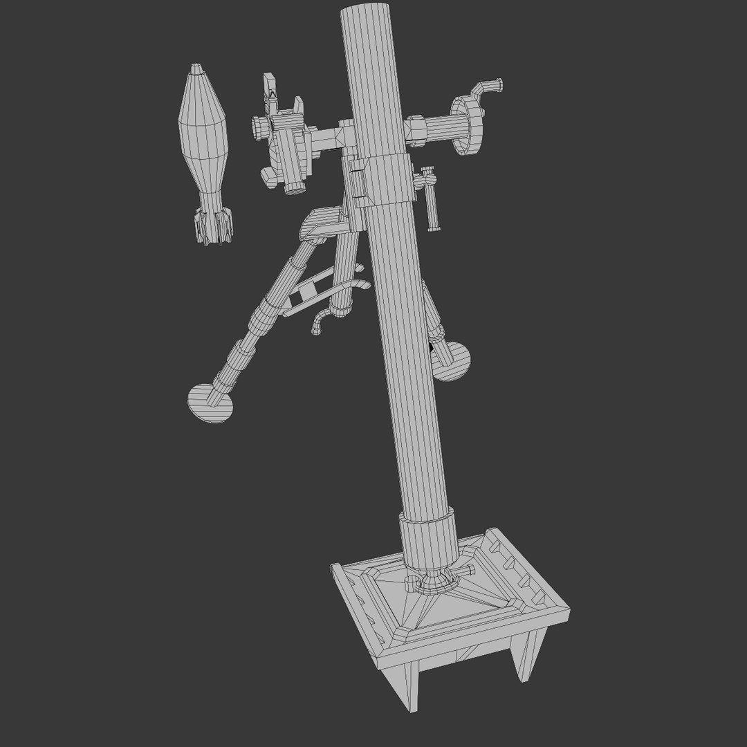 M2 Mortar 3d Model