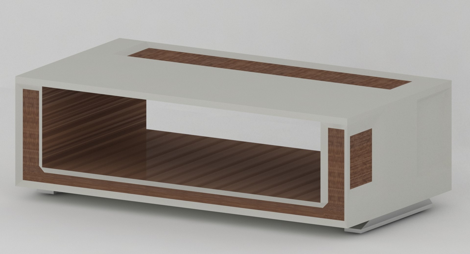 Modern tv table white wood model - TurboSquid 1318738