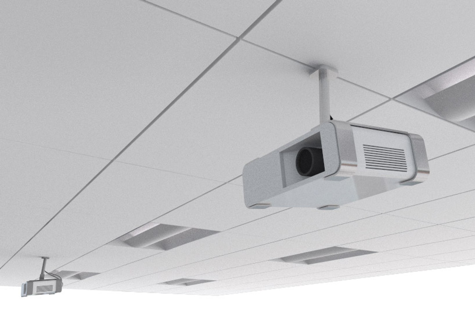 Projector Ceiling Classroom 3d Model