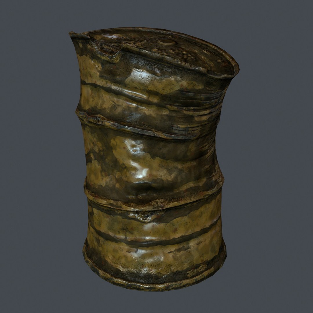 damaged barrel 3d ma