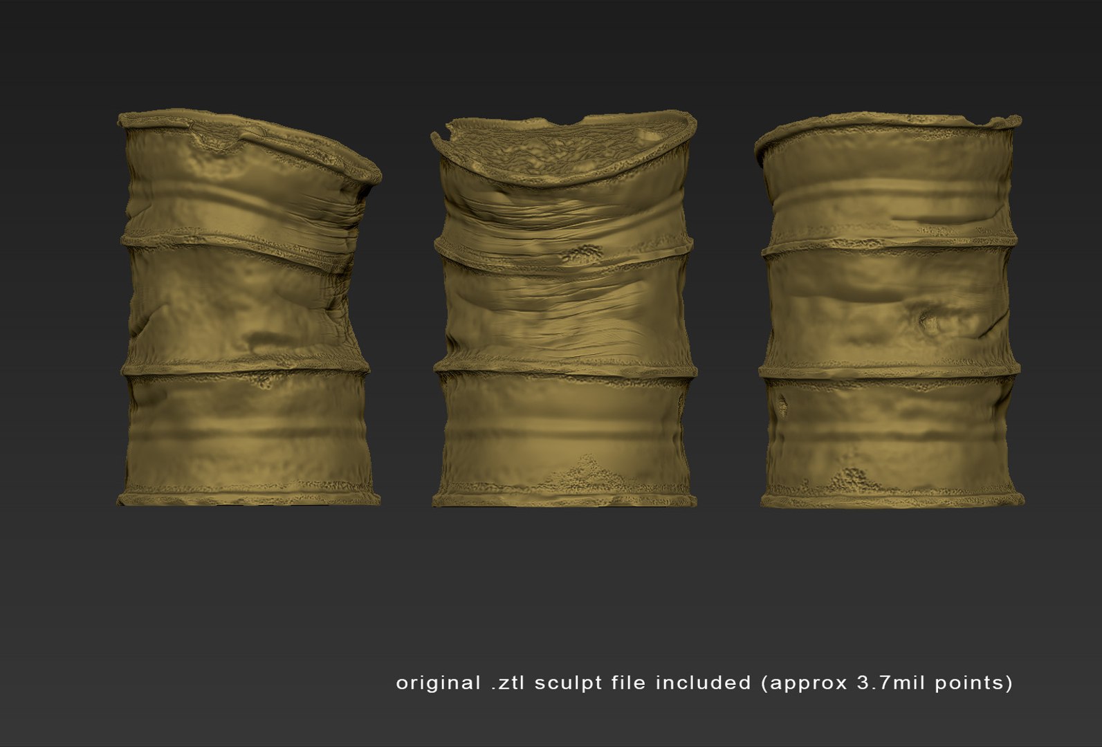 Damaged Barrel 3d Ma
