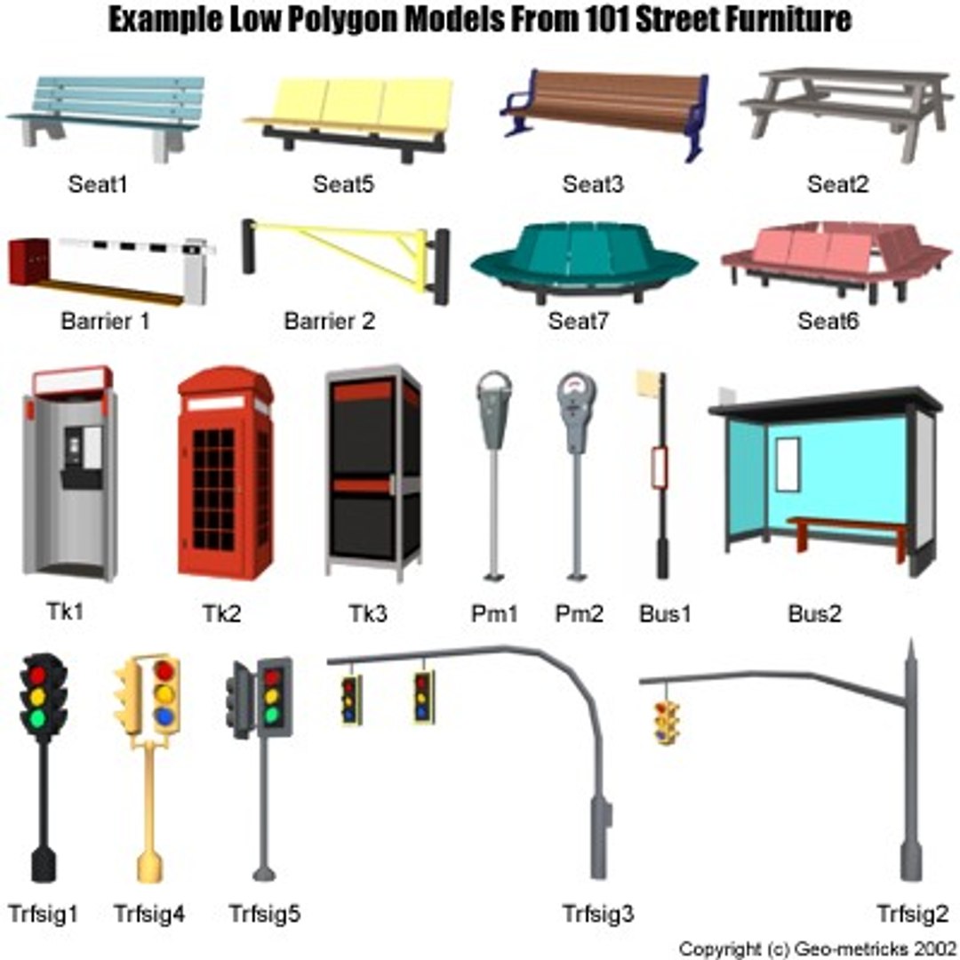 Street Furniture 3d Model