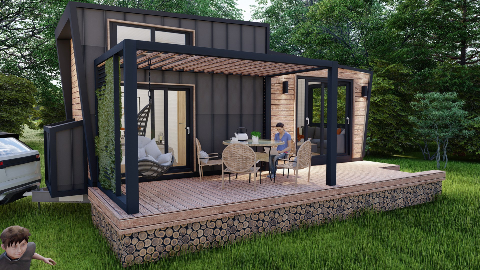 Tiny House Design 3D Model - TurboSquid 2064477