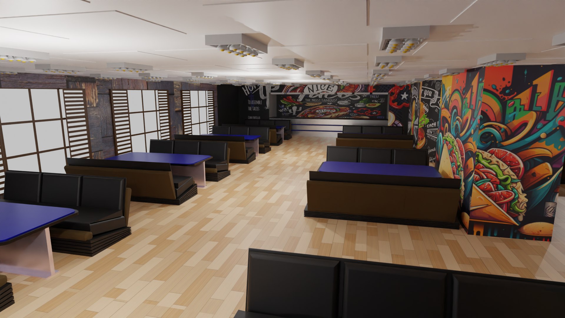 3D Fast Food Interior Model - TurboSquid 2178808