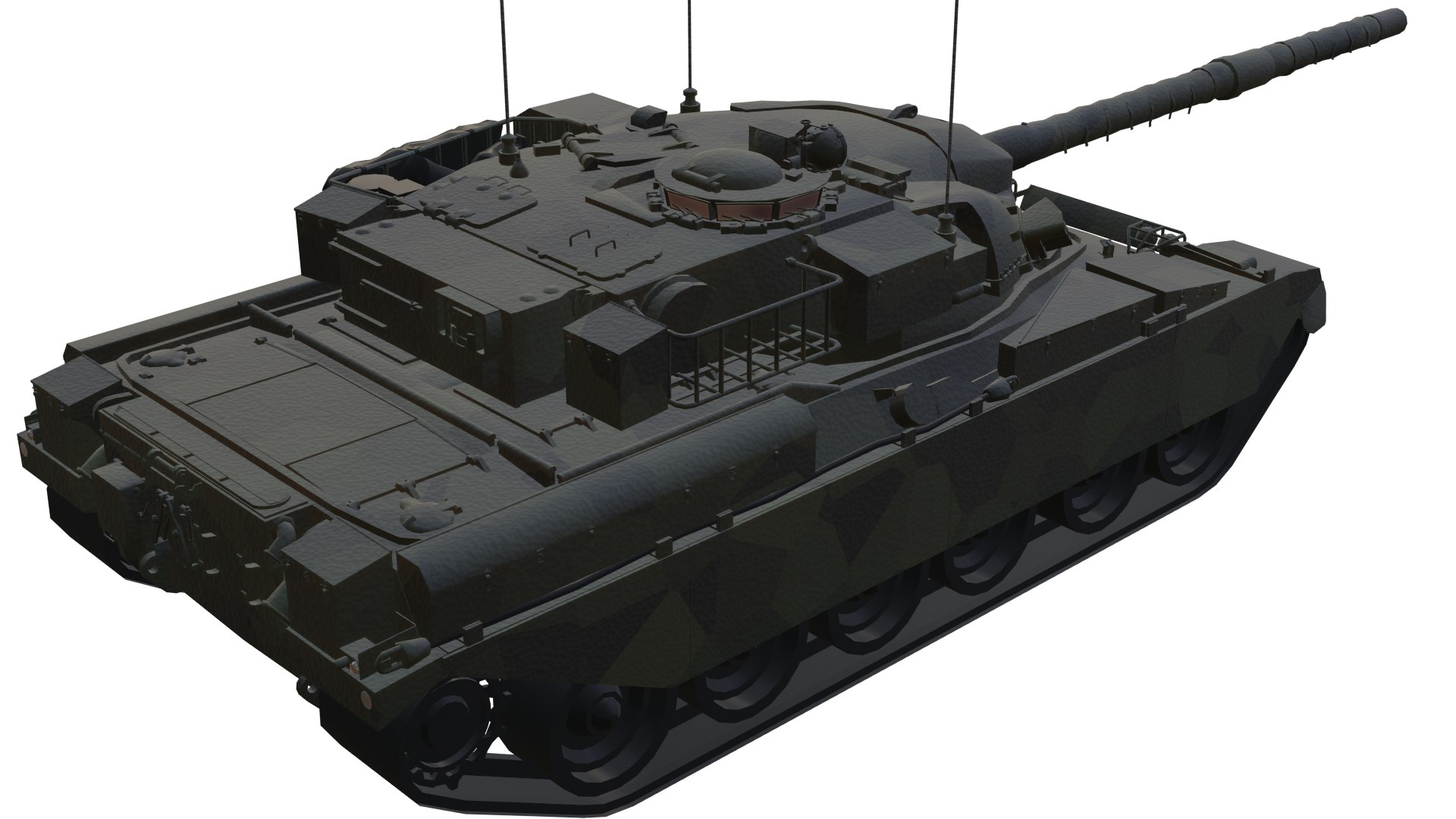 Tank Chieftain MK5 Black 3D - TurboSquid 1852191