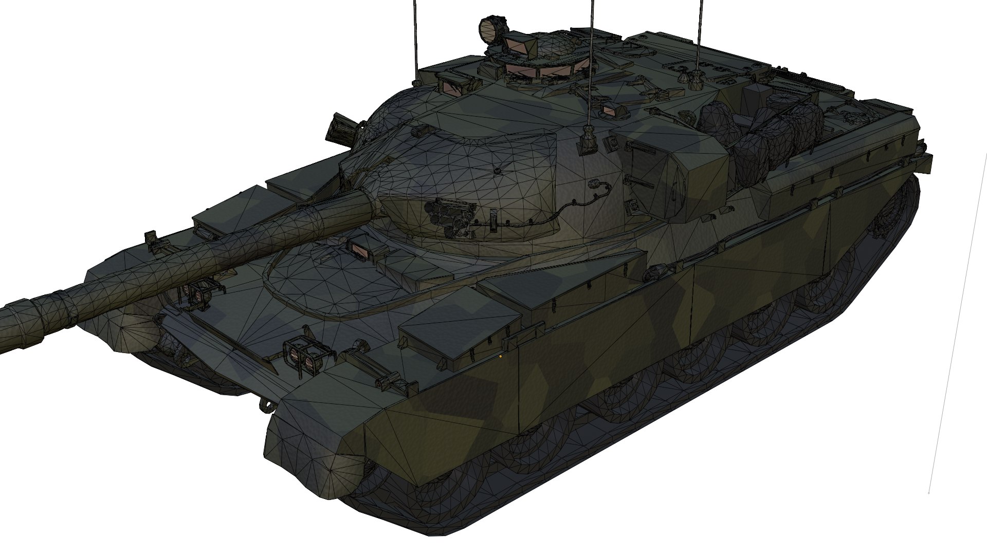 Tank Chieftain MK5 Black 3D - TurboSquid 1852191