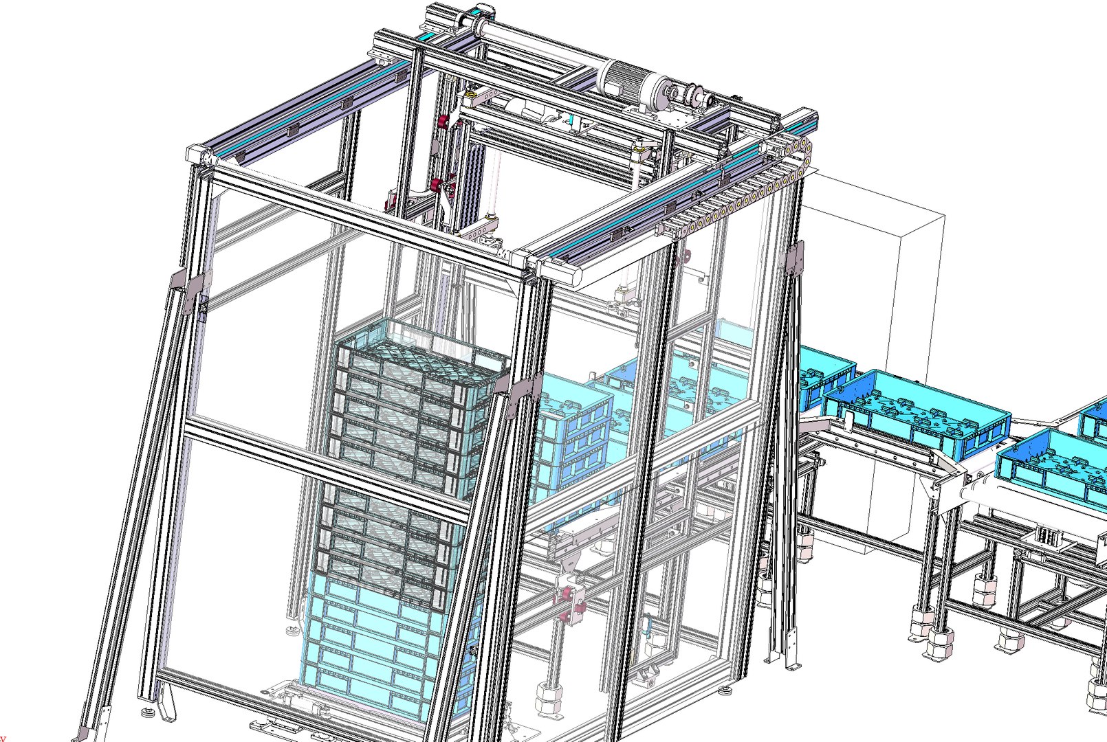 3D Plastic Box Stacking Conveyor - TurboSquid 1913736