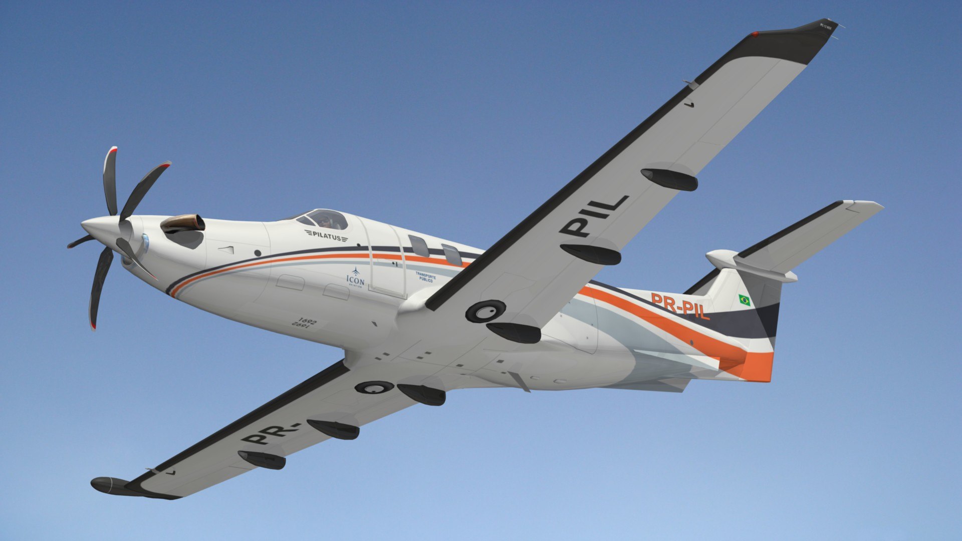 3D Pilatus PC12 Icon Aviation - TurboSquid 1838592