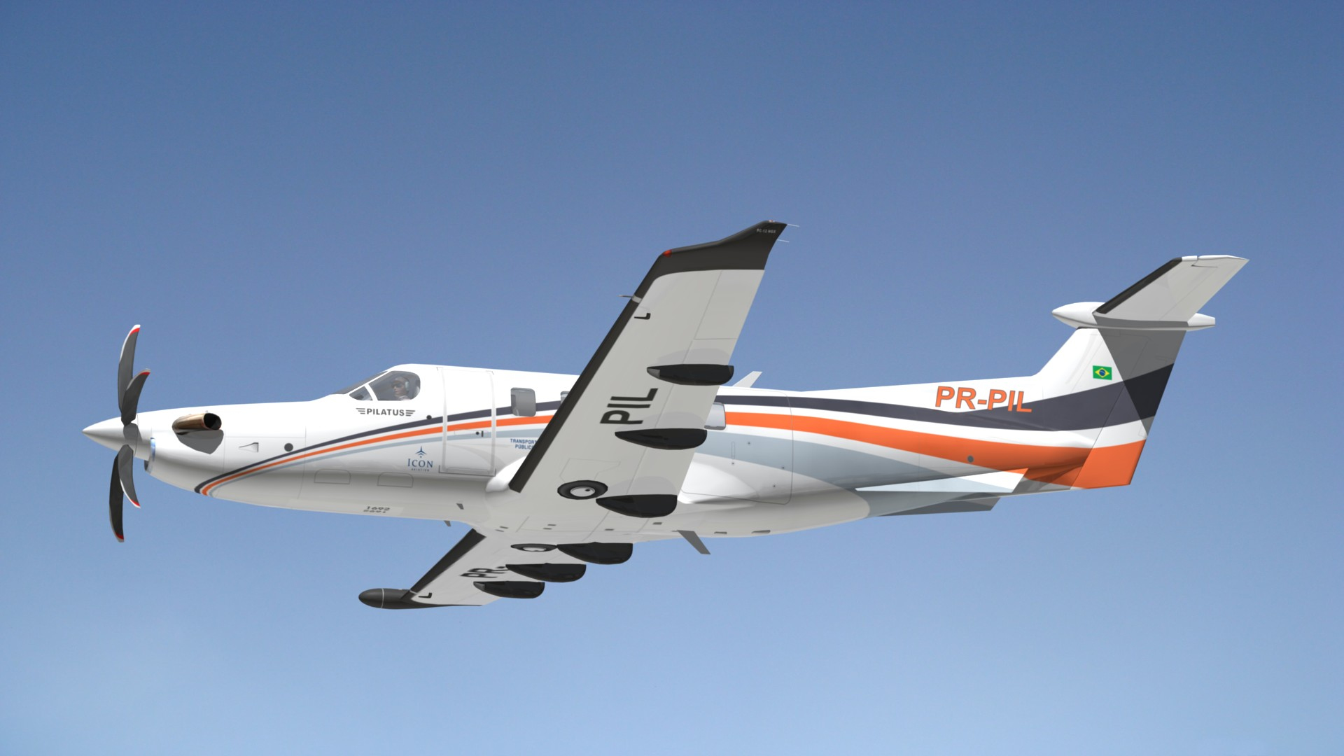 3D Pilatus PC12 Icon Aviation - TurboSquid 1838592