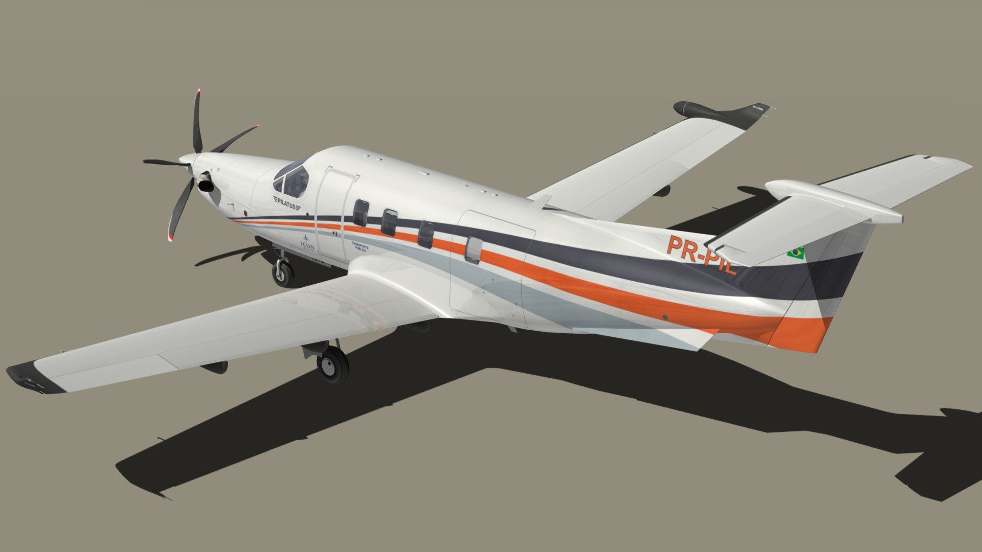 3D Pilatus PC12 Icon Aviation - TurboSquid 1838592