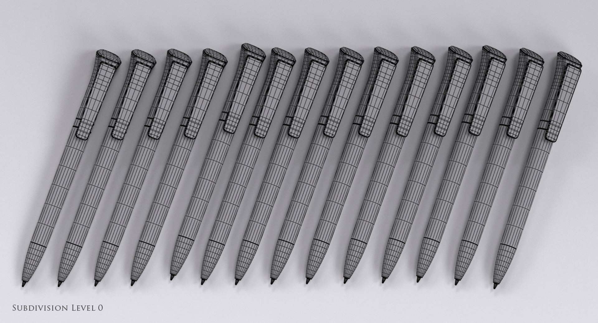 branded pens 3d max