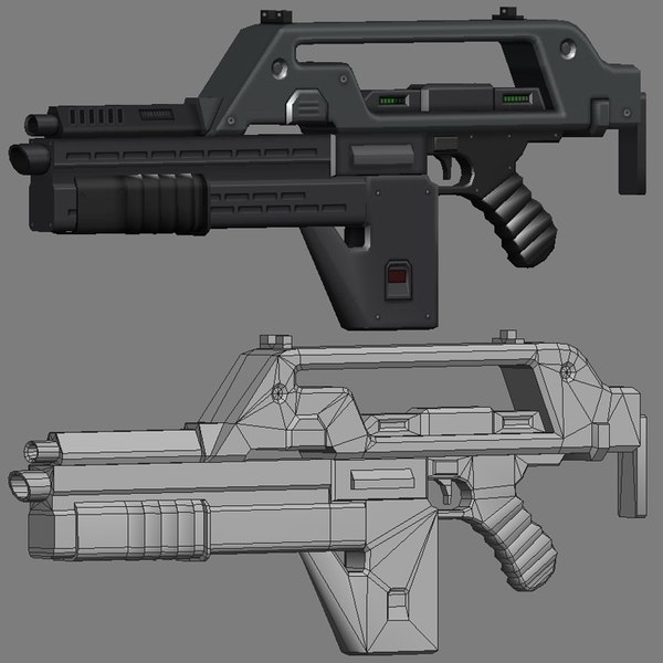 3d model pulse rifle