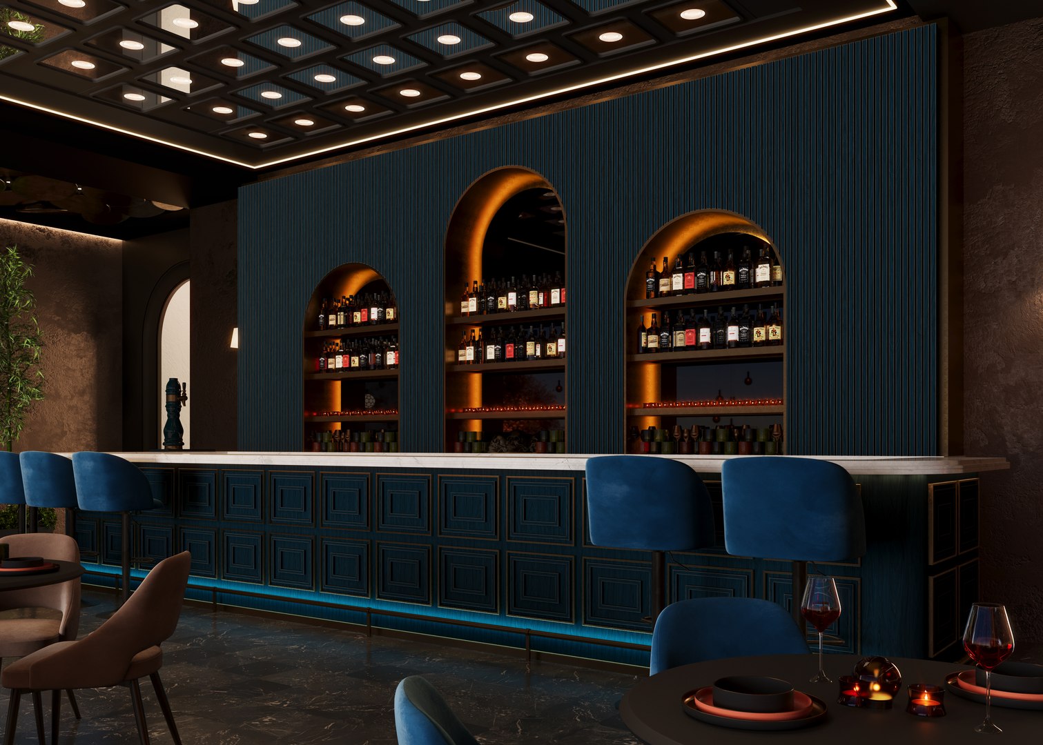 Restaurant Cafe Bar Pub Scene Render Ready 3D - TurboSquid 2321342