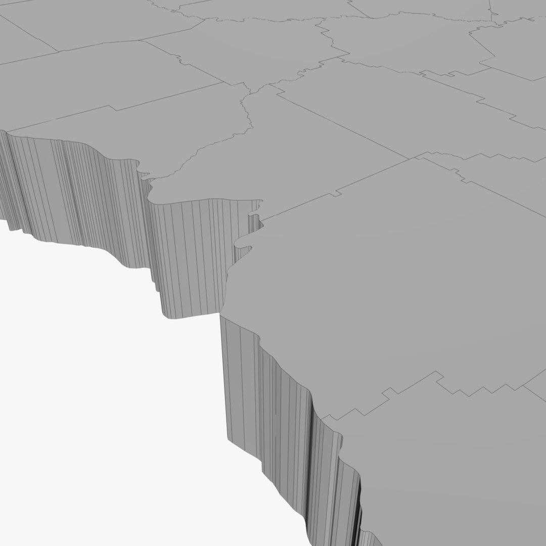 Counties Georgia 3d Model
